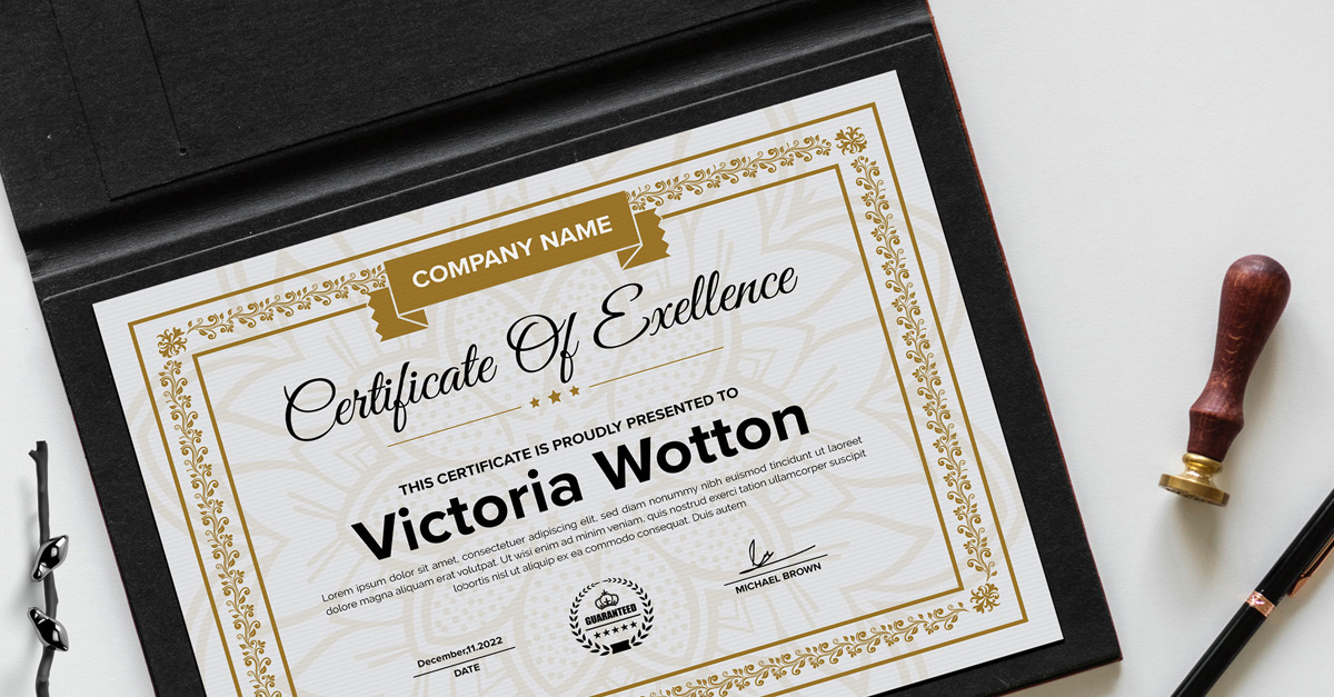 Modern Certificates Layout #379105 - TemplateMonster