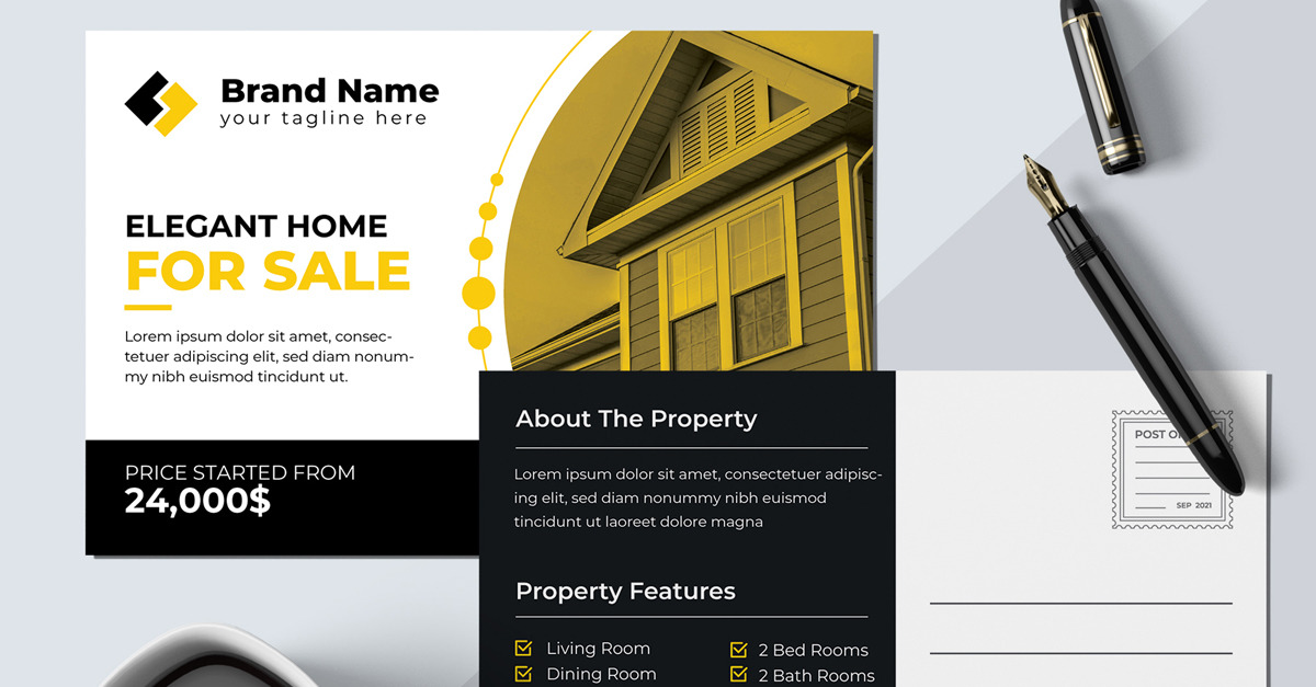 Real Estate Post Card Templates Layout - TemplateMonster