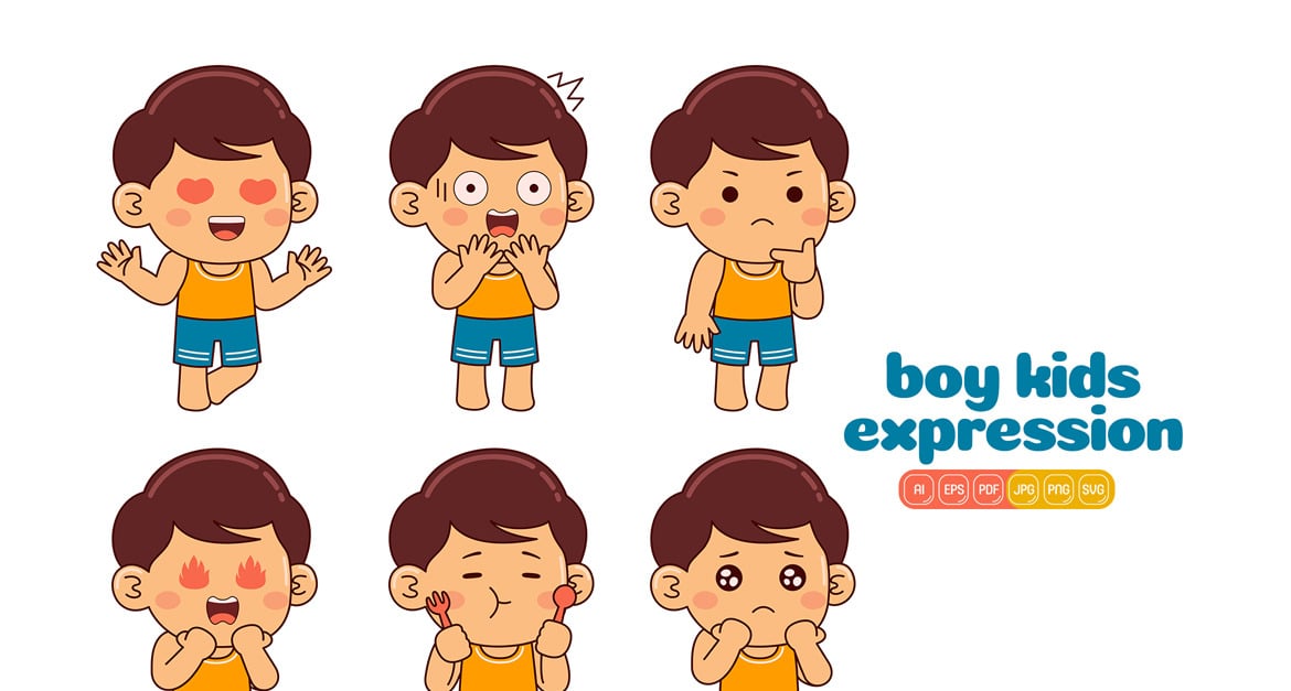 Cute Boy Kids Expression #01 #379417 - TemplateMonster
