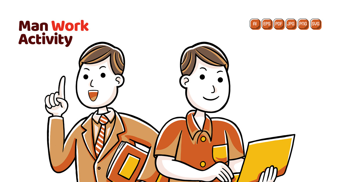 Man Work Activity Vector Pack #02 #379424 - TemplateMonster