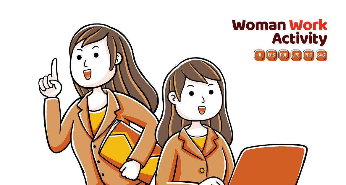 Woman Work Activity Vector Pack #02 #379426 - TemplateMonster