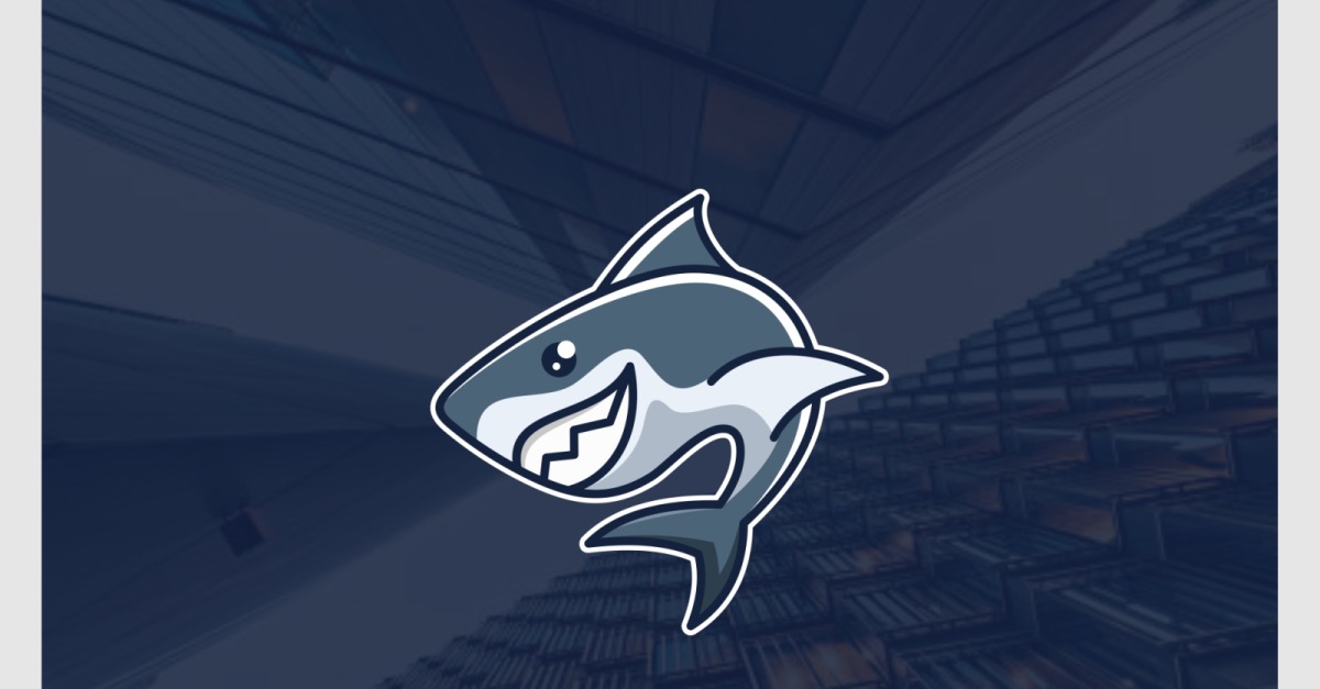 Cute Shark Mascot Cartoon Logo #379572 - TemplateMonster