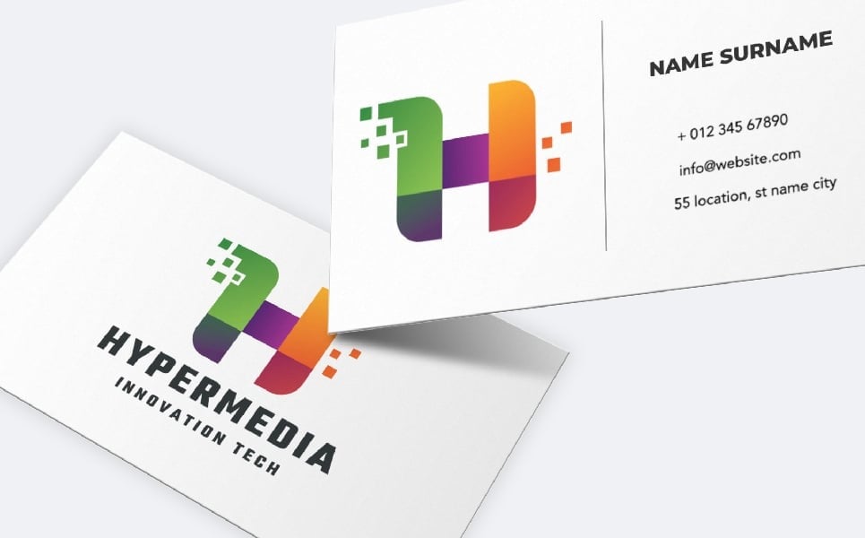Hyper Media Letter H Logo #379575 - TemplateMonster