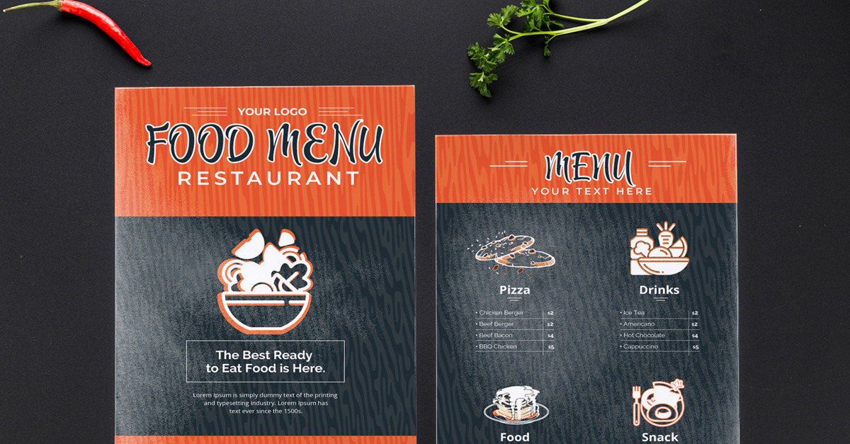Restaurant Food Menu Template Layout - TemplateMonster