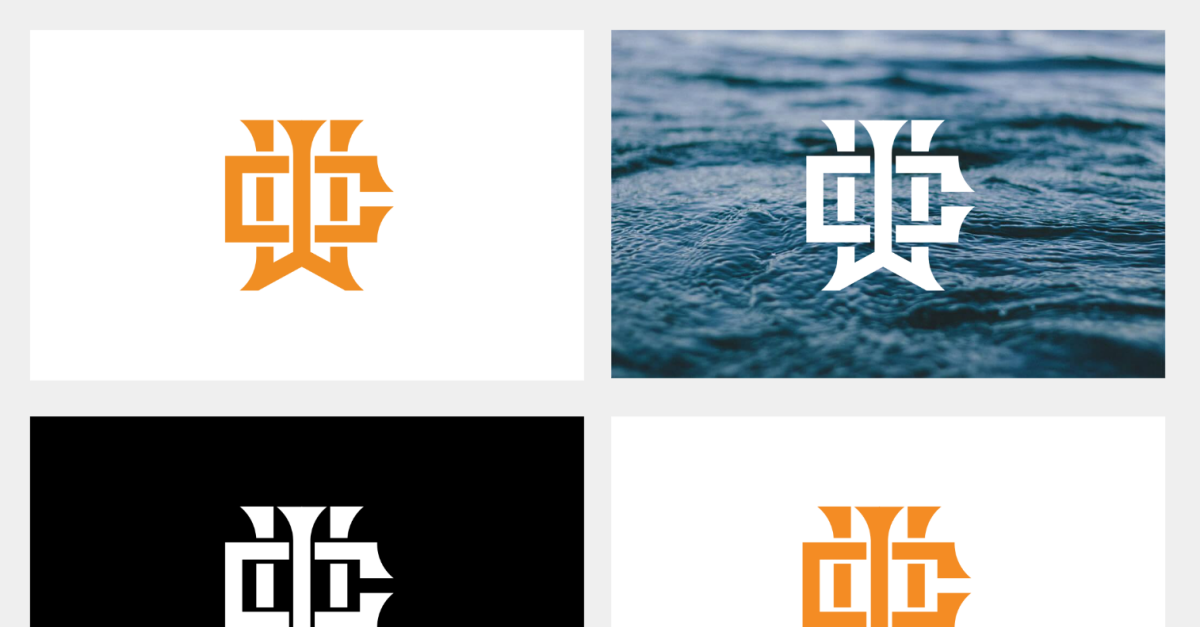 WC Monogram letter Brand Identity Logo Template