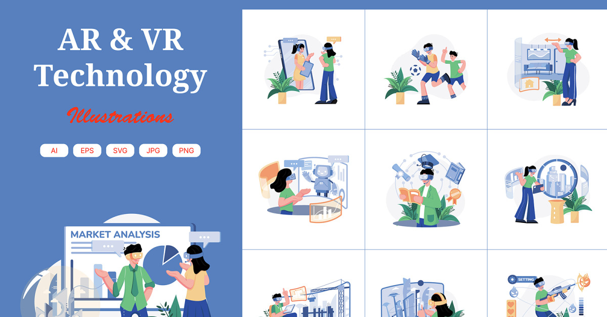 M506_AR-VR Technology Illustration Pack - TemplateMonster