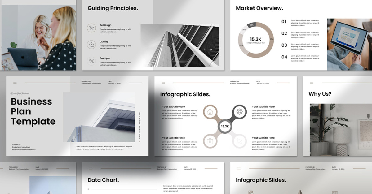 Business Plan PowerPoint Layout Template. - TemplateMonster