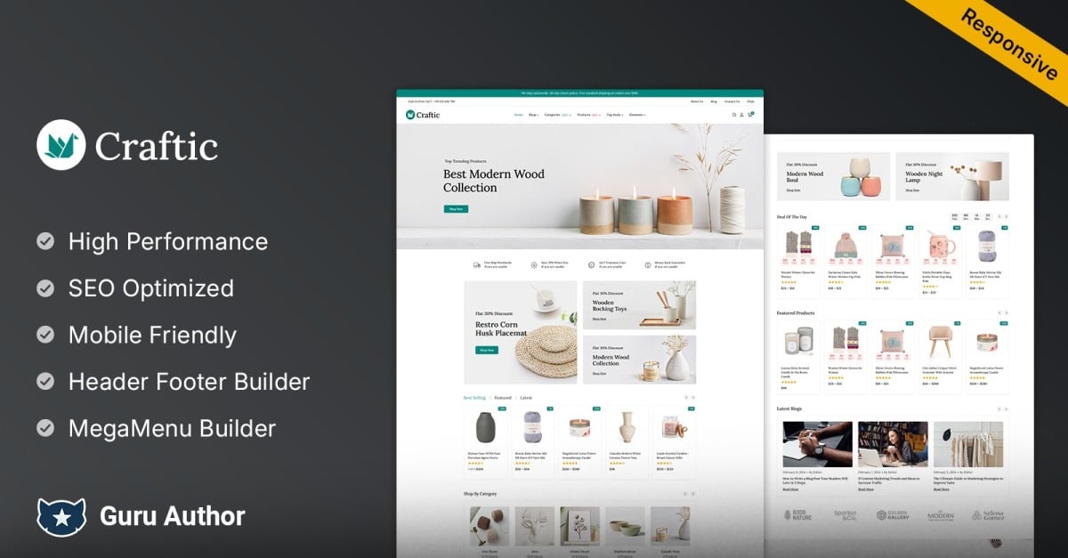 Craftic – Art and Crafts Elementor WooCommerce Store