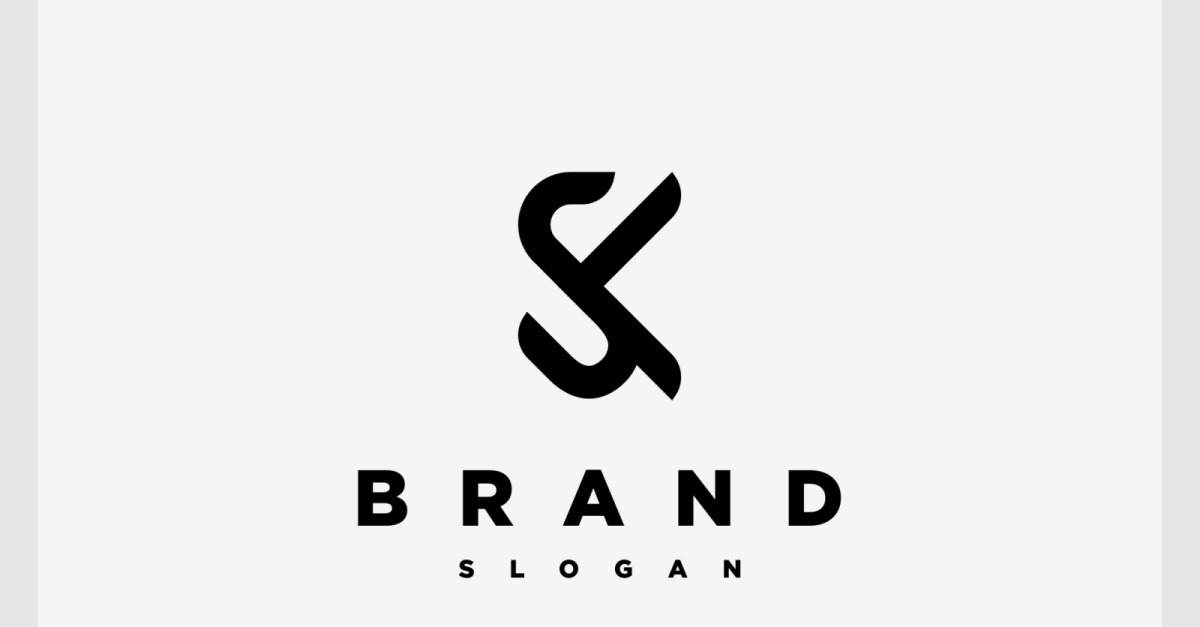 Letter SK Monogram Simple Logo #379813 - TemplateMonster