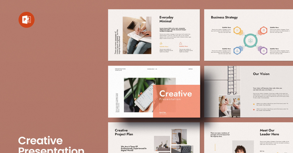 Modèle de mise en page PowerPoint de présentation créative