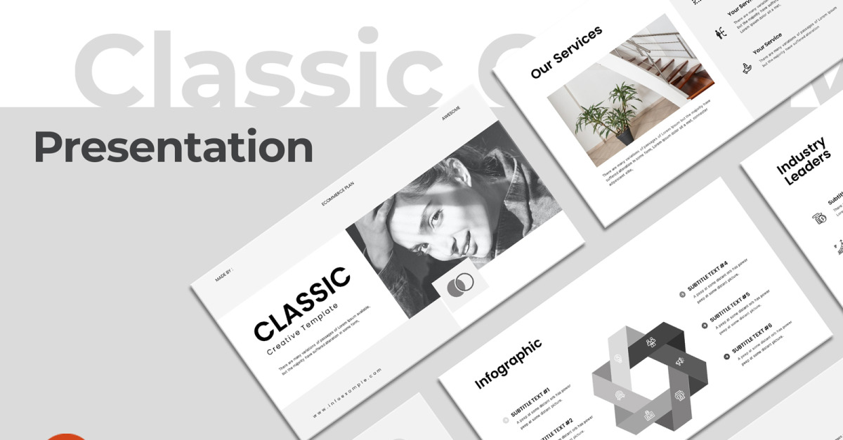 Modèle de présentation de mise en page PowerPoint classique