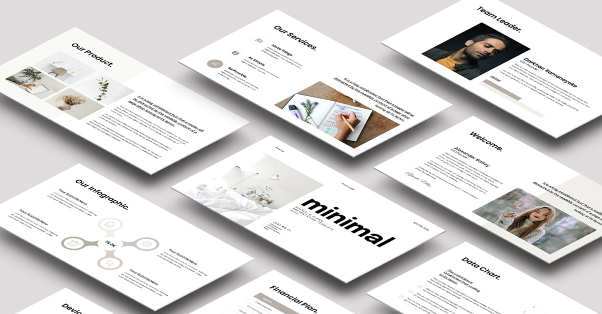 Modello di layout di presentazione minimo - TemplateMonster
