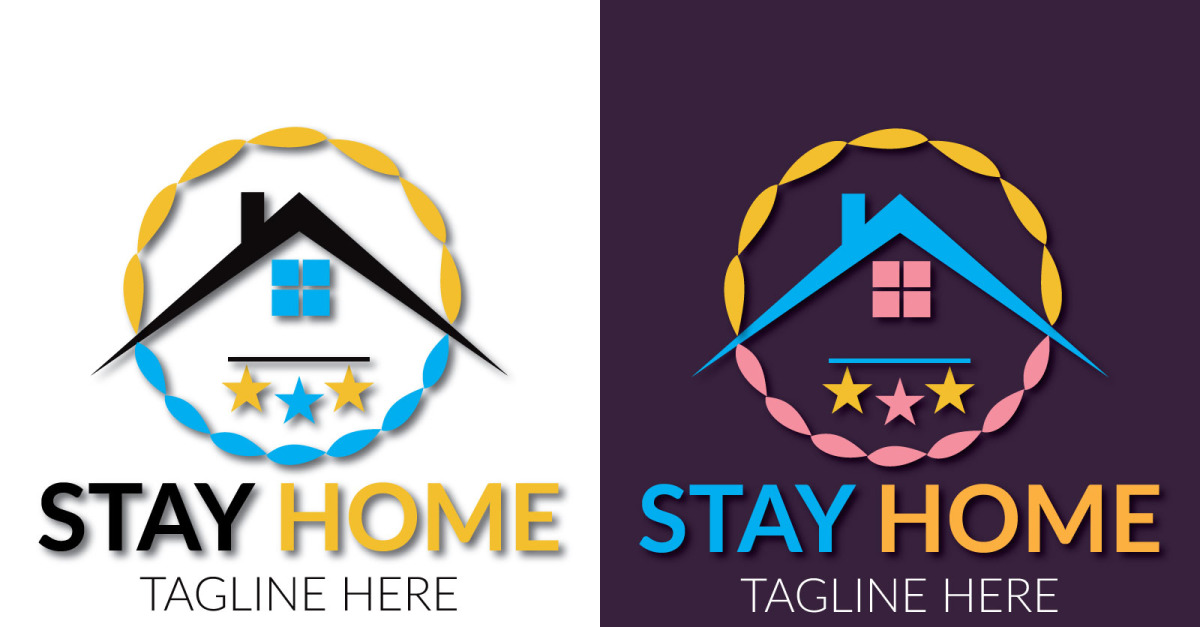 Stay home logo design concept #380062 - TemplateMonster