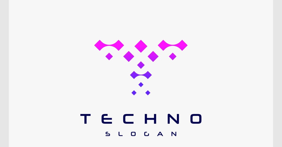 Letter T Digital Technology Logo #380123 - TemplateMonster