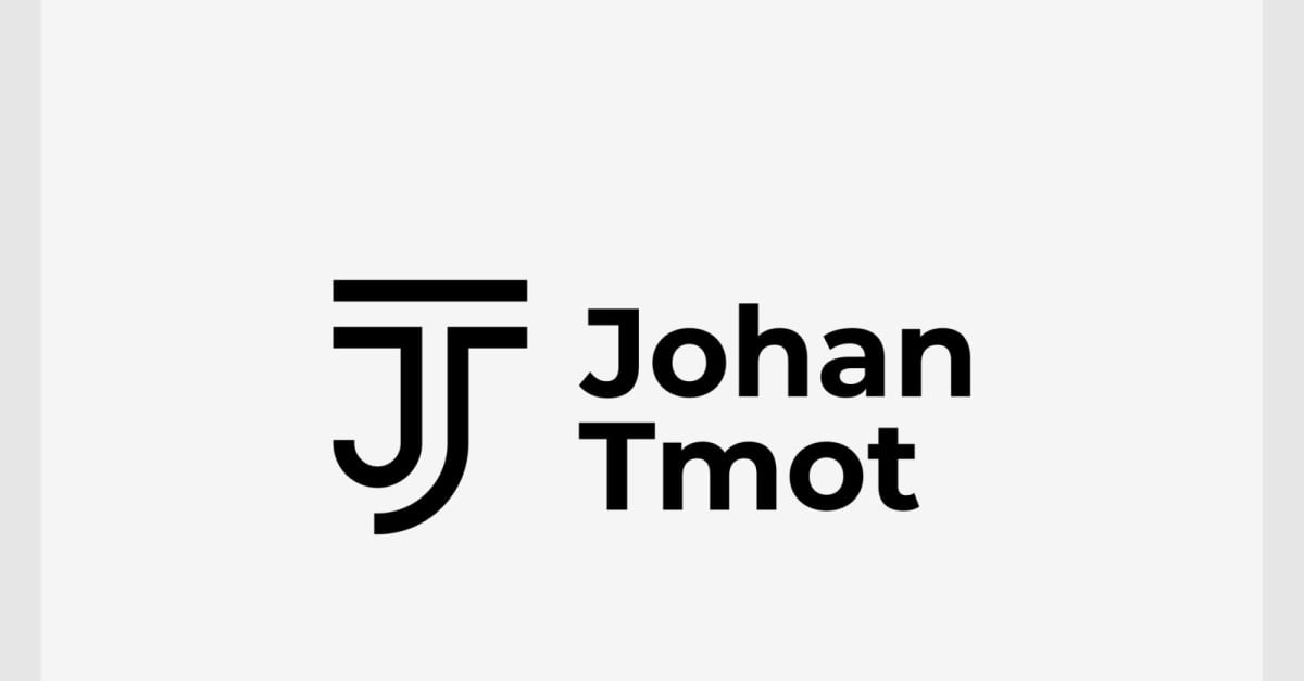 Letter TJ JT Simple Monogram Logo #380106 - TemplateMonster