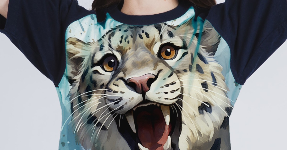 Snow leopard funny Animal head peeking on white background 2