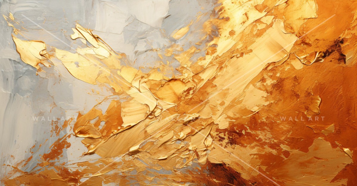 Elegante Wandkunst mit goldener Folie 32 - TemplateMonster