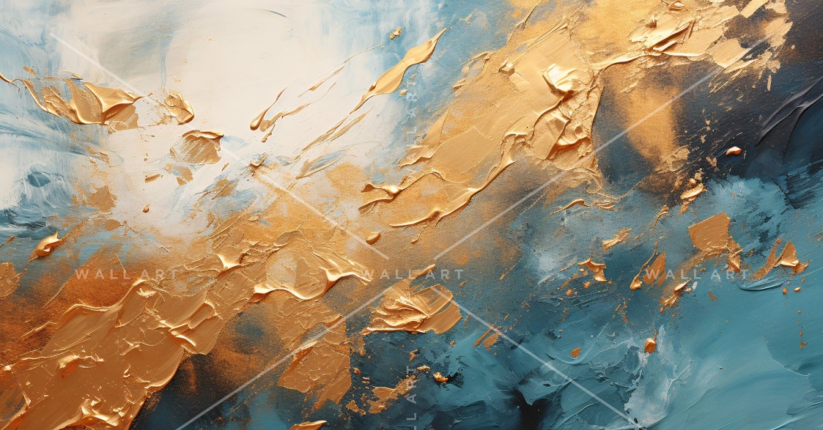 Elegante Wandkunst mit goldener Folie 33 - TemplateMonster