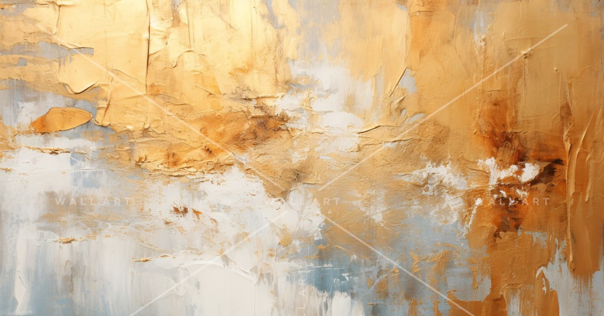 Golden Foil Art Abstract Expressions 28. - TemplateMonster