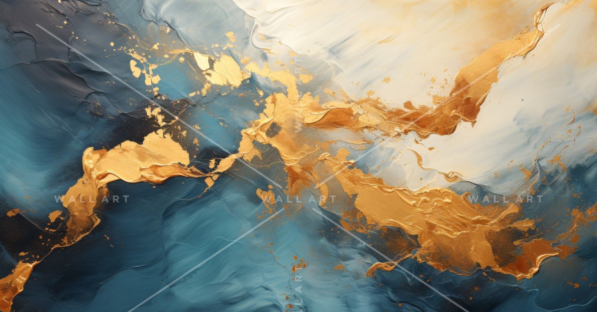 Golden Foil Art Abstract Expressions 39 - TemplateMonster