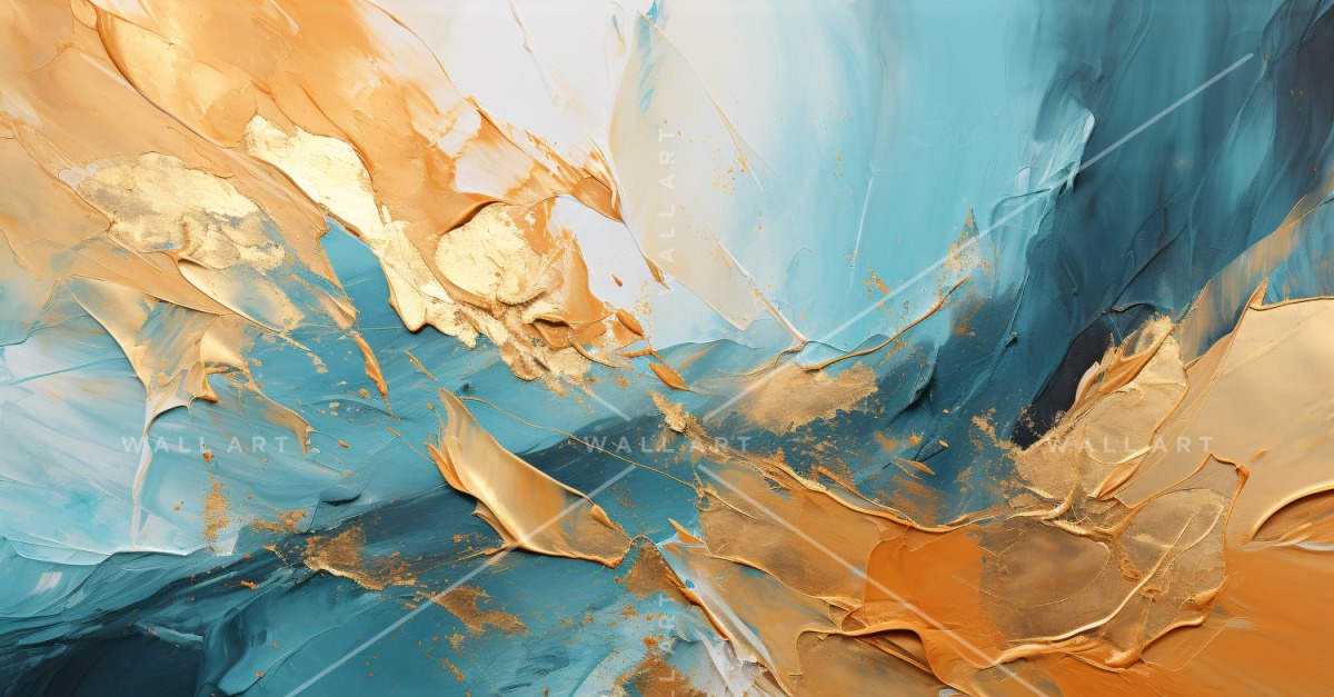 Elegante Wandkunst mit goldener Folie 31. - TemplateMonster