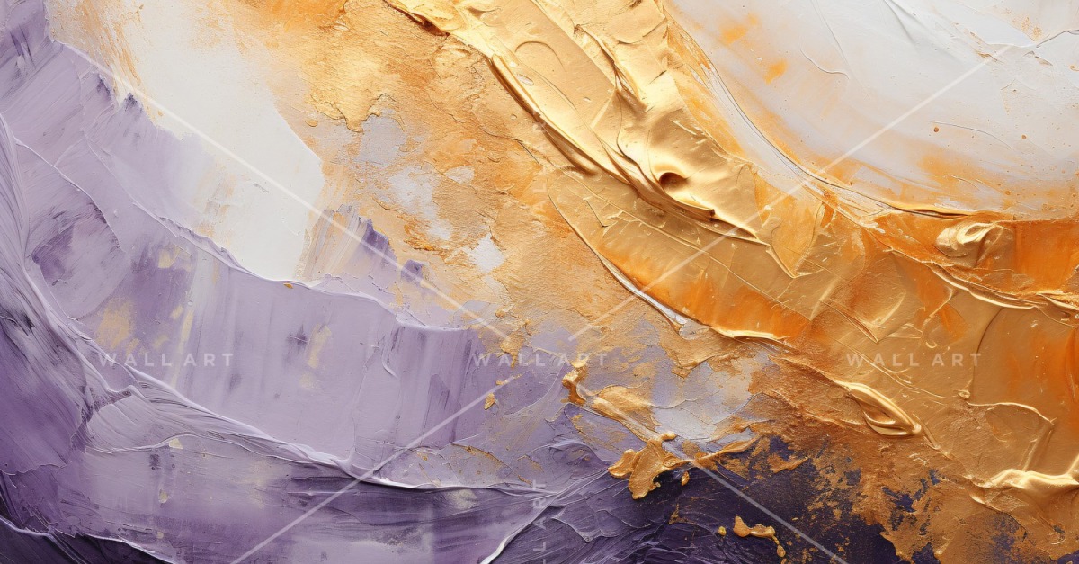 Elegante Wandkunst mit goldener Folie 36 - TemplateMonster