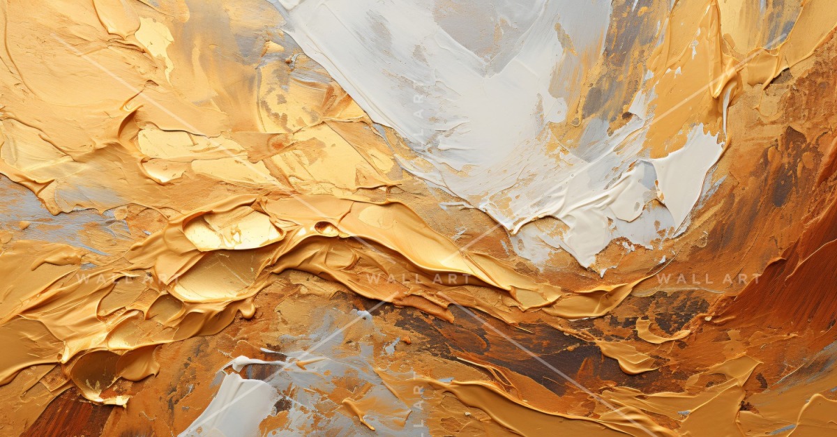 Elegante Wandkunst mit goldener Folie 38 - TemplateMonster