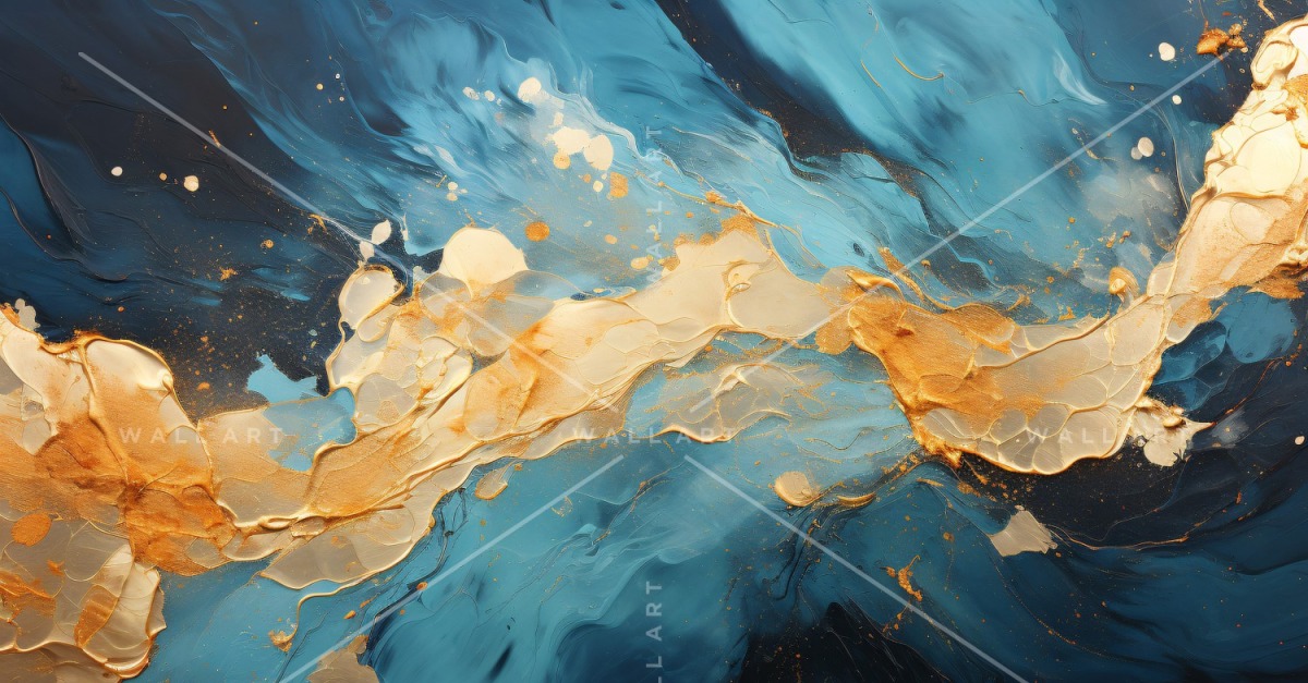 Elegante Wandkunst mit goldener Folie 41 - TemplateMonster