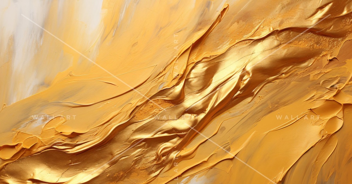 Golden Foil Art Abstract Expressions 35. - TemplateMonster