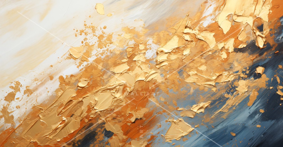 Golden Foil Art Abstract Expressions 42 - TemplateMonster