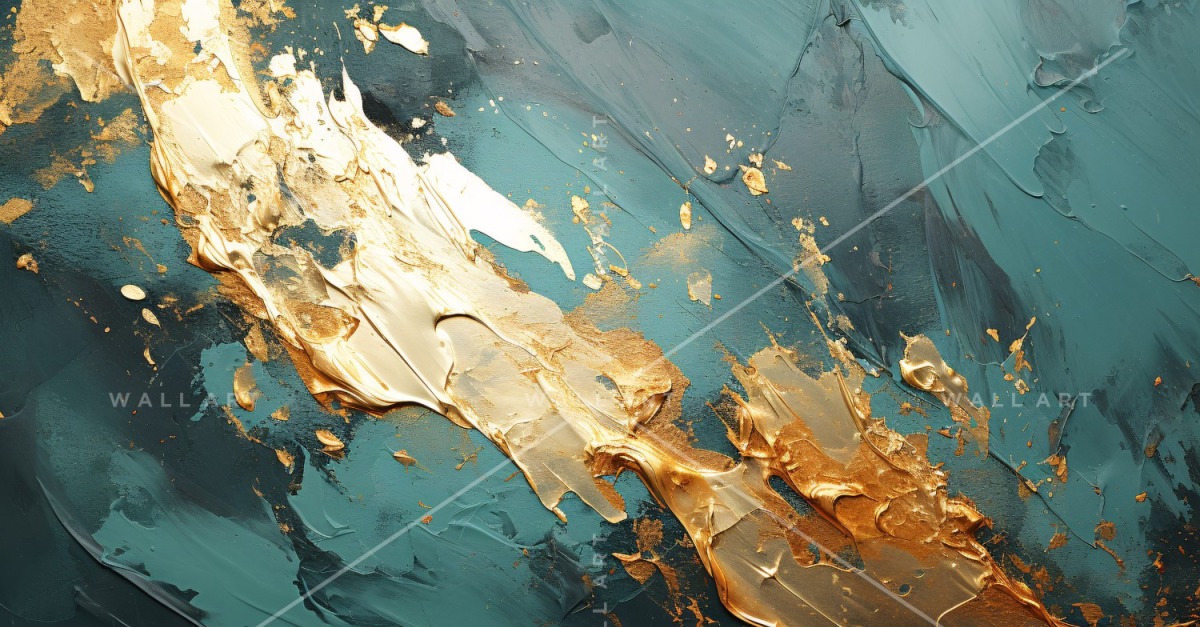 Elegante Wandkunst mit goldener Folie 48 - TemplateMonster