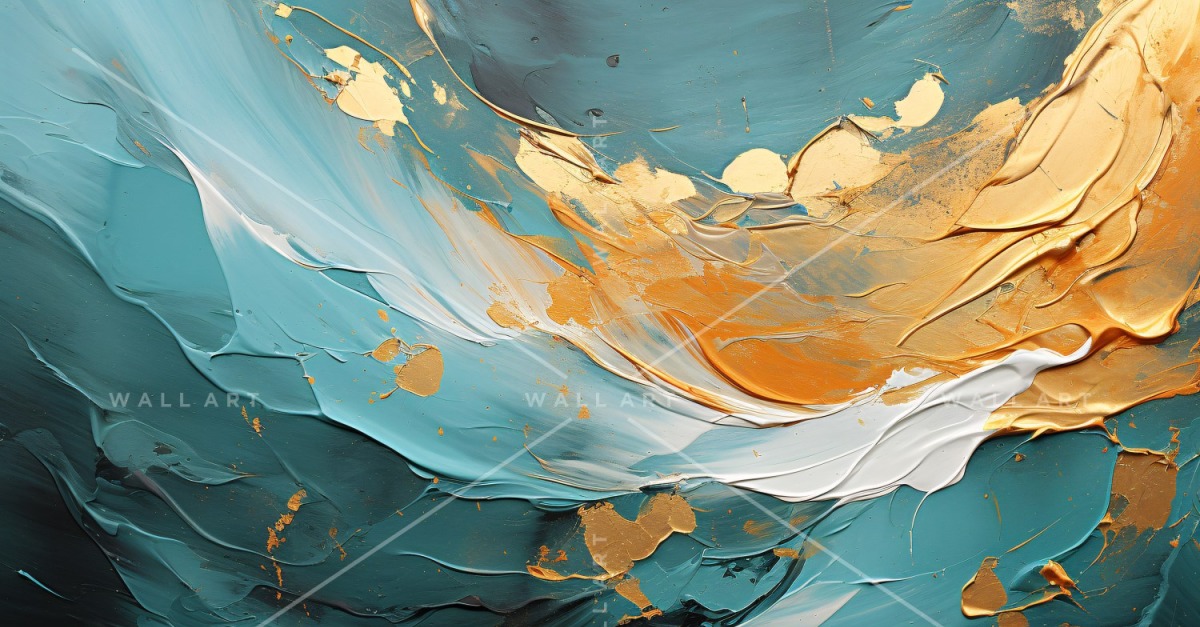 Golden Foil Art Abstract Expressions 46 - TemplateMonster