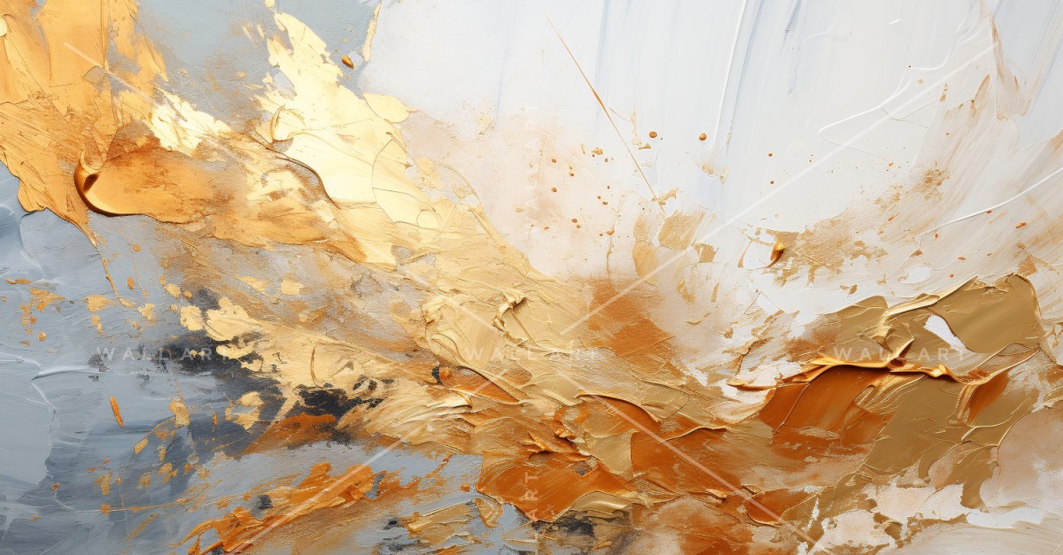 Golden Foil Art Abstract Expressions 49 - TemplateMonster