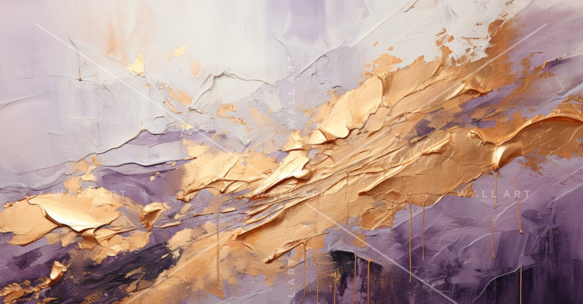 Golden Foil Art Abstract Expressions 50 - TemplateMonster