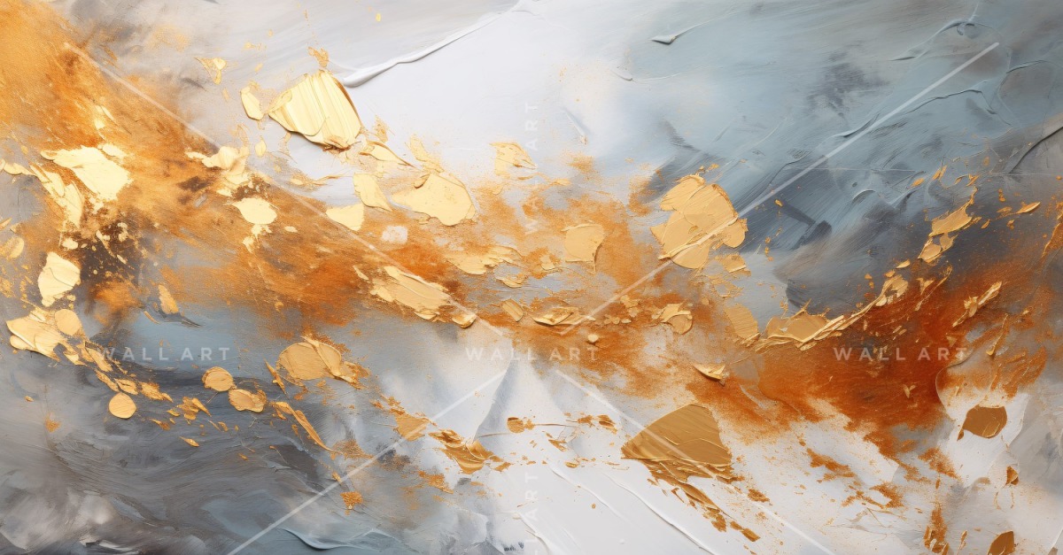 Golden Foil Art Abstract Expressions 51 - TemplateMonster
