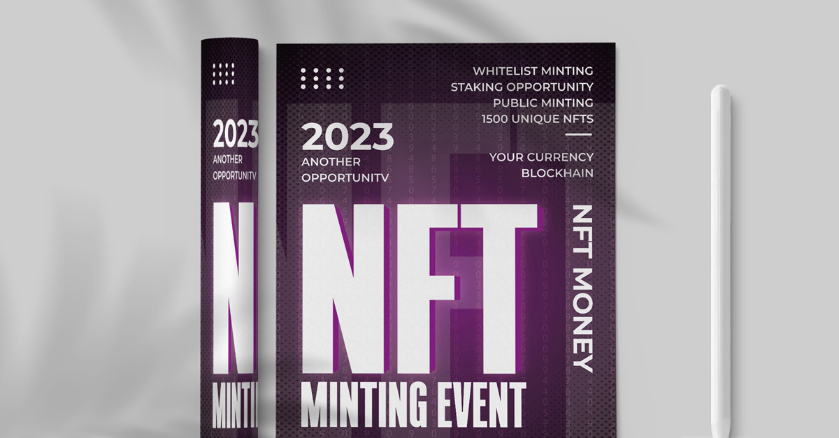NFT Flyer Template Layout #380884 - TemplateMonster
