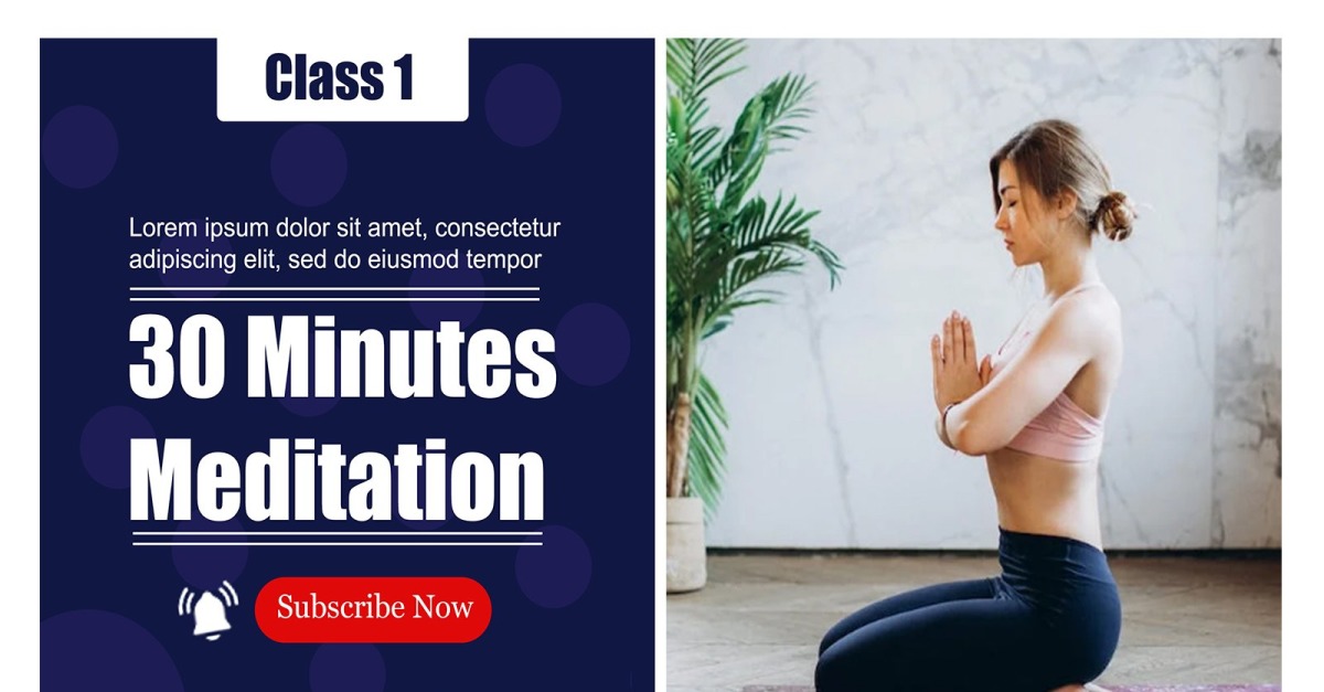 Yoga and Meditation YouTube Thumbnail - TemplateMonster