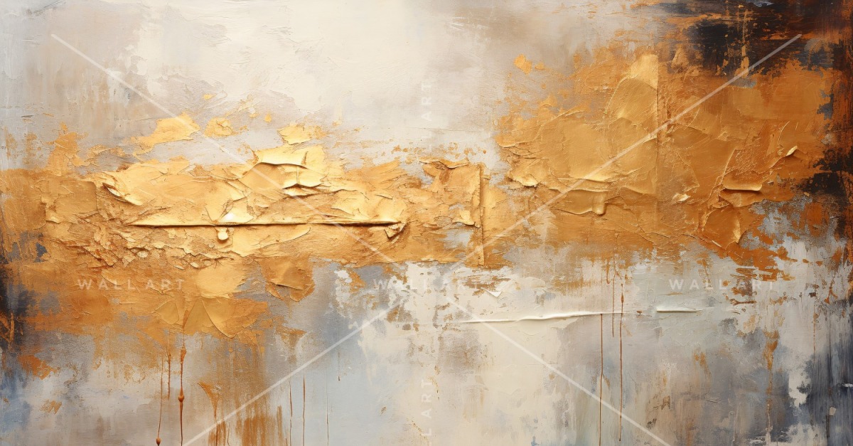 Elegante Wandkunst mit goldener Folie 54 - TemplateMonster