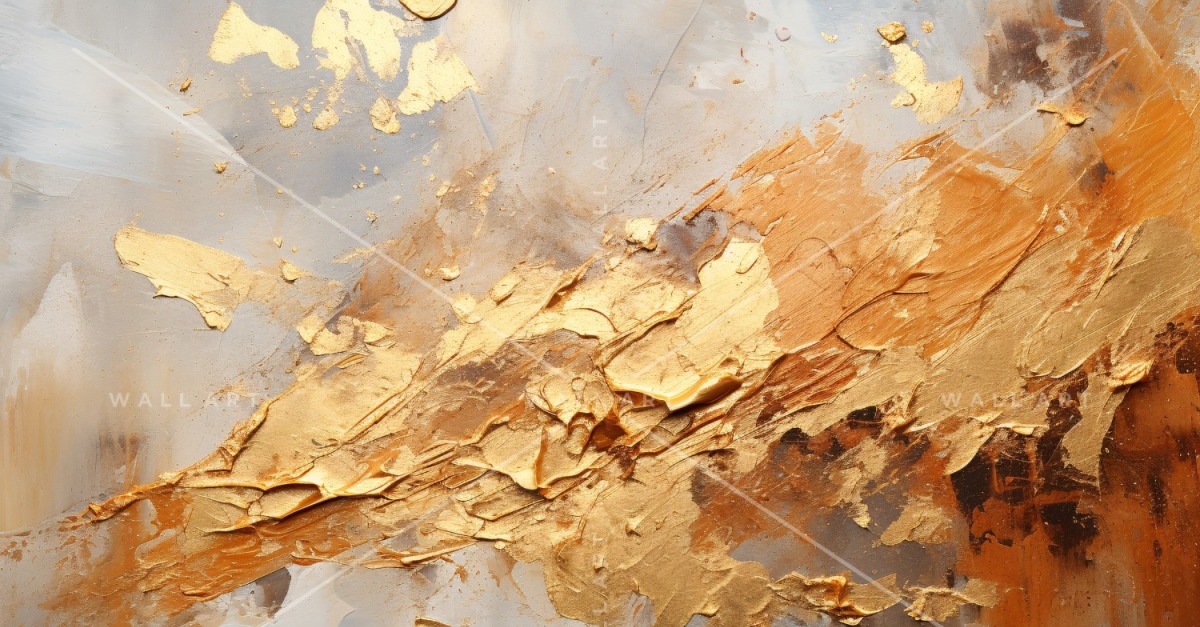 Elegante Wandkunst mit goldener Folie 55 - TemplateMonster