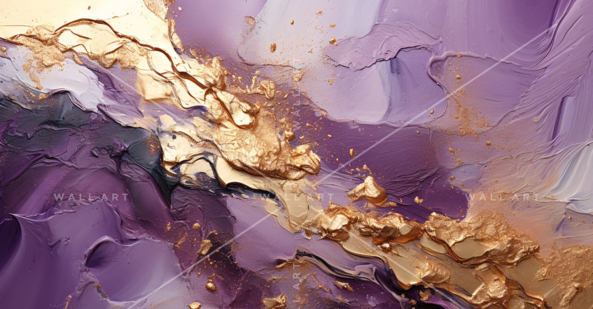 Golden Foil Brush Strokes Artistic Expression 53