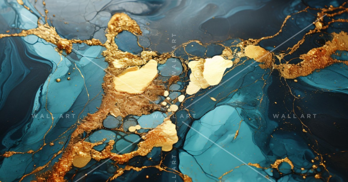 Elegante Wandkunst mit goldener Folie 63 - TemplateMonster