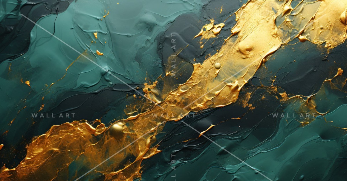 Elegante Wandkunst mit goldener Folie 65 - TemplateMonster