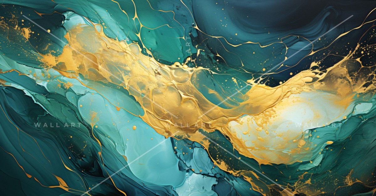 Golden Foil Art Abstract Expressions 65 - TemplateMonster