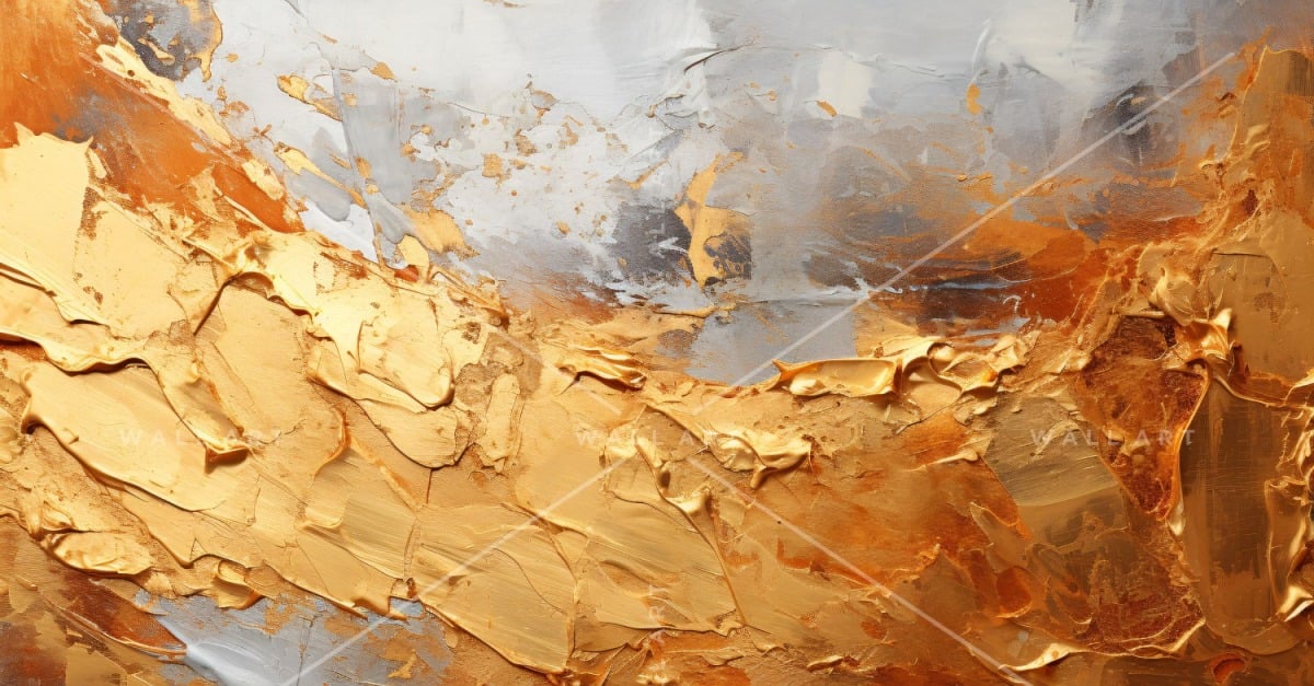 Golden Foil Art Abstract Expressions 67 - TemplateMonster