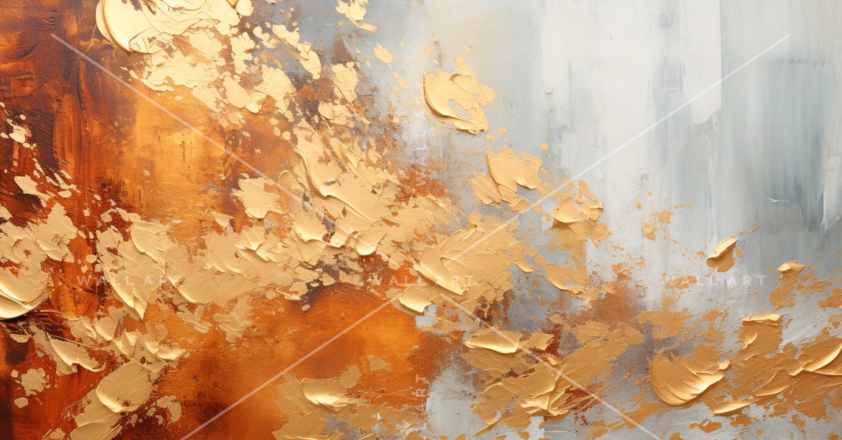 Elegante Wandkunst mit goldener Folie 68 - TemplateMonster