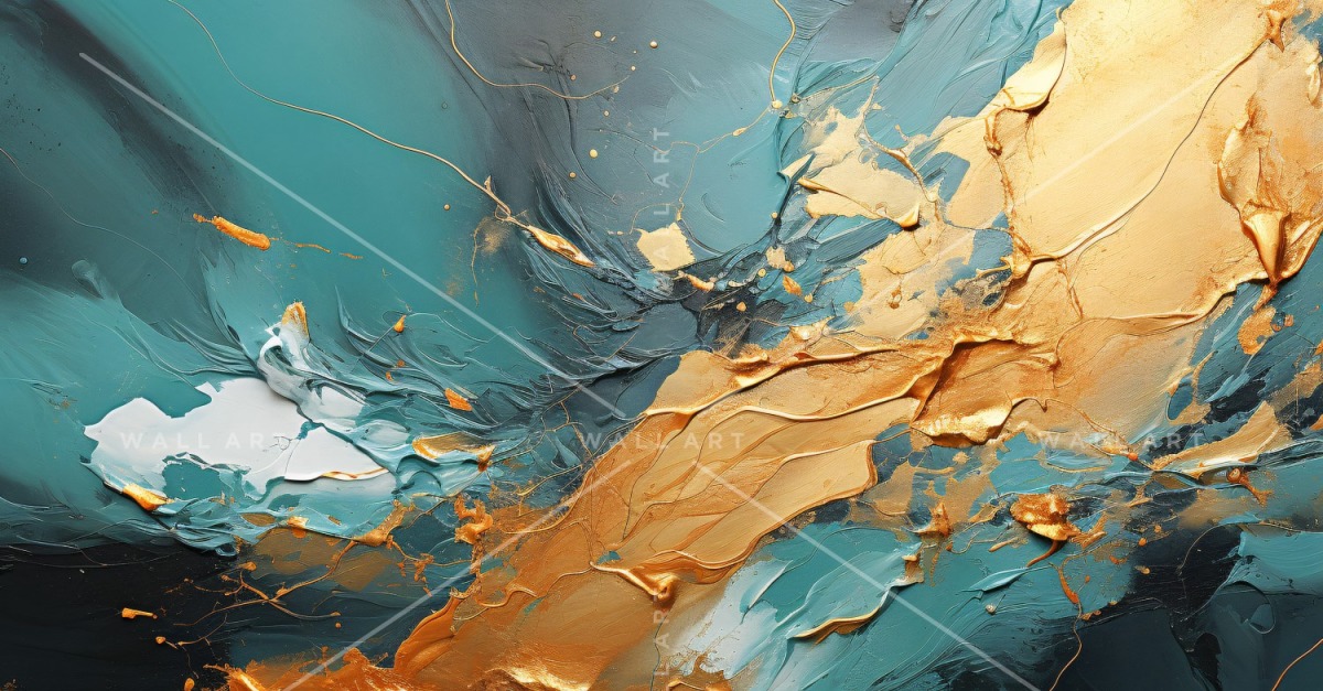 Golden Foil Art Abstract Expressions 69 - TemplateMonster
