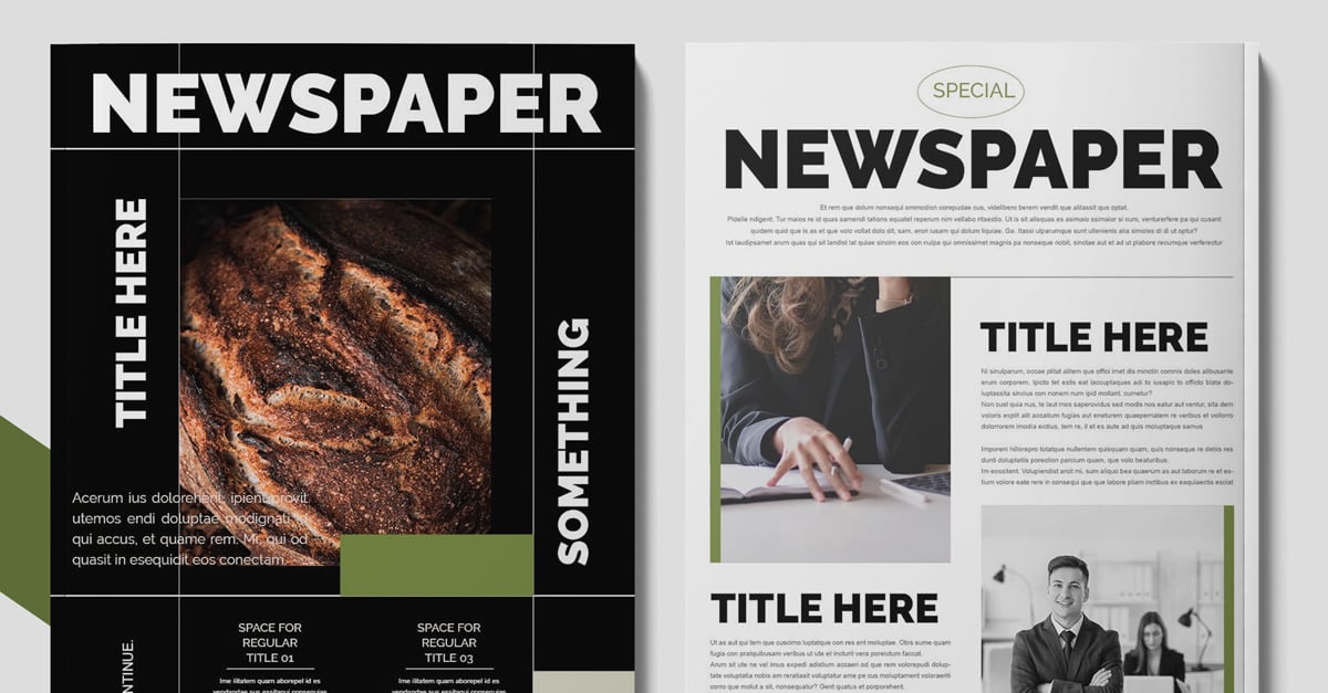 Layout de modelos de boletins informativos - TemplateMonster