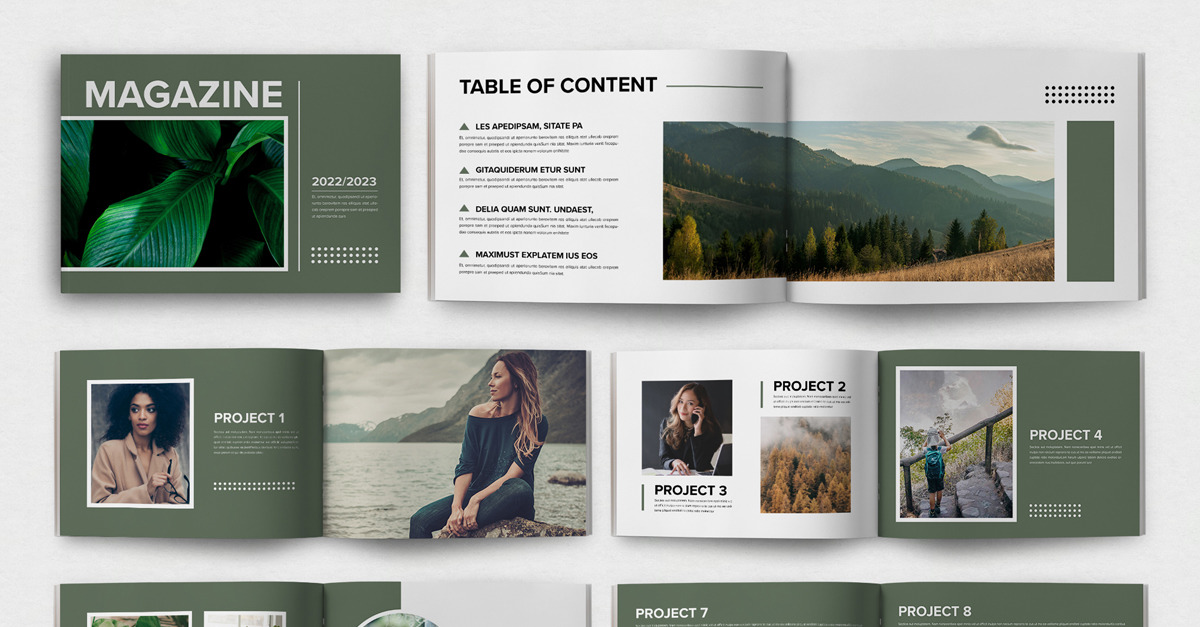 Paysage de modèle de magazine de mode - TemplateMonster