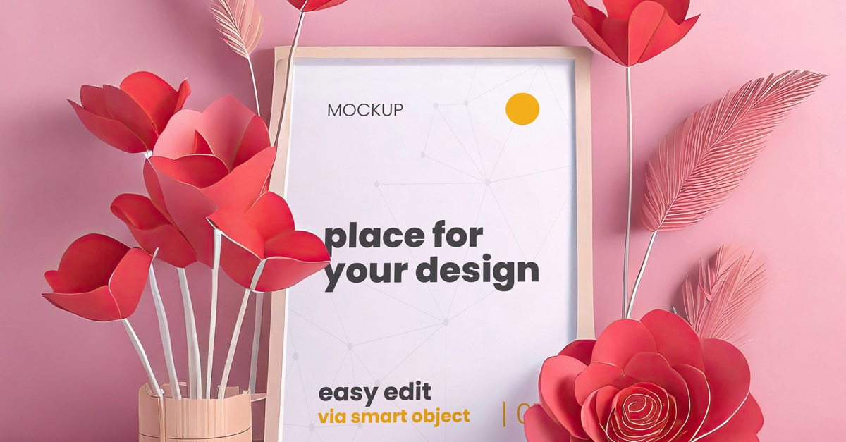 Flower and Plants Frames Poster Mockups - TemplateMonster