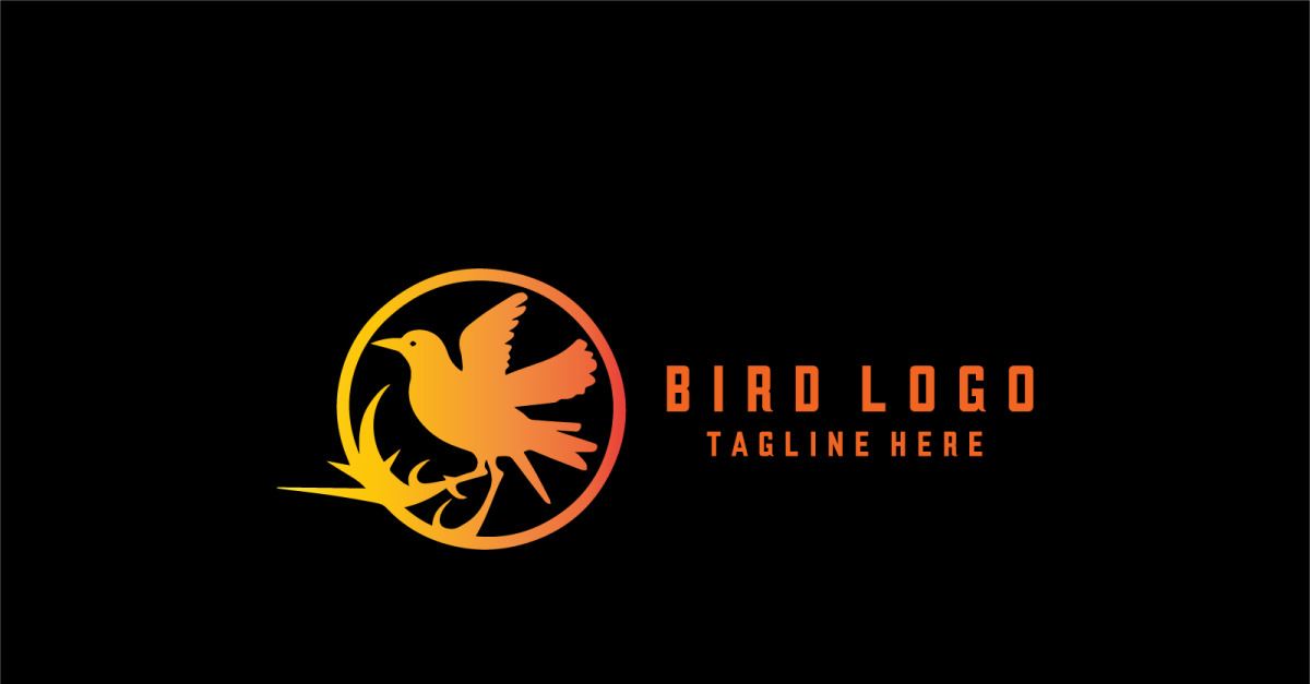 Modèle vectoriel de conception de logo d'oiseau V1